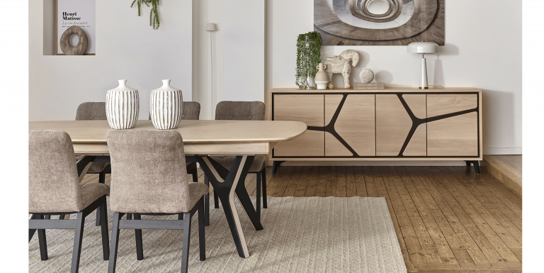 Buffet enfilade de salle à manger chêne massif NEO - Meublena - Meublena